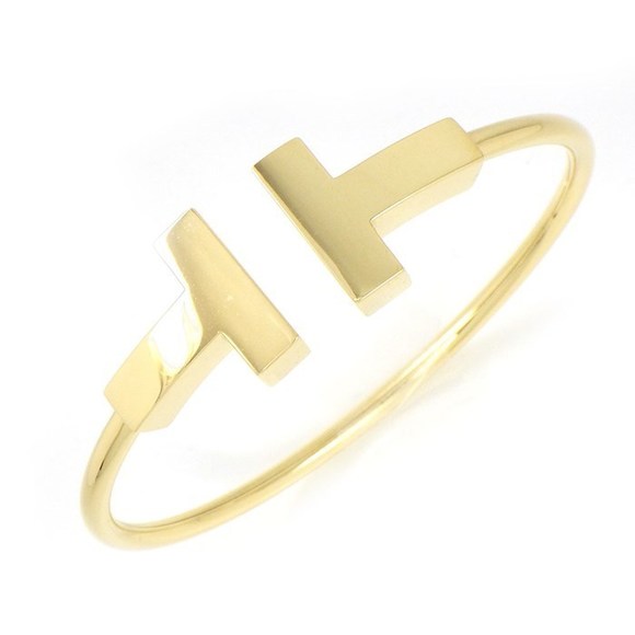 Tiffany & Co. | Jewelry | Tiffany Bangle T Wide Wire Medium Yellow Gold ...